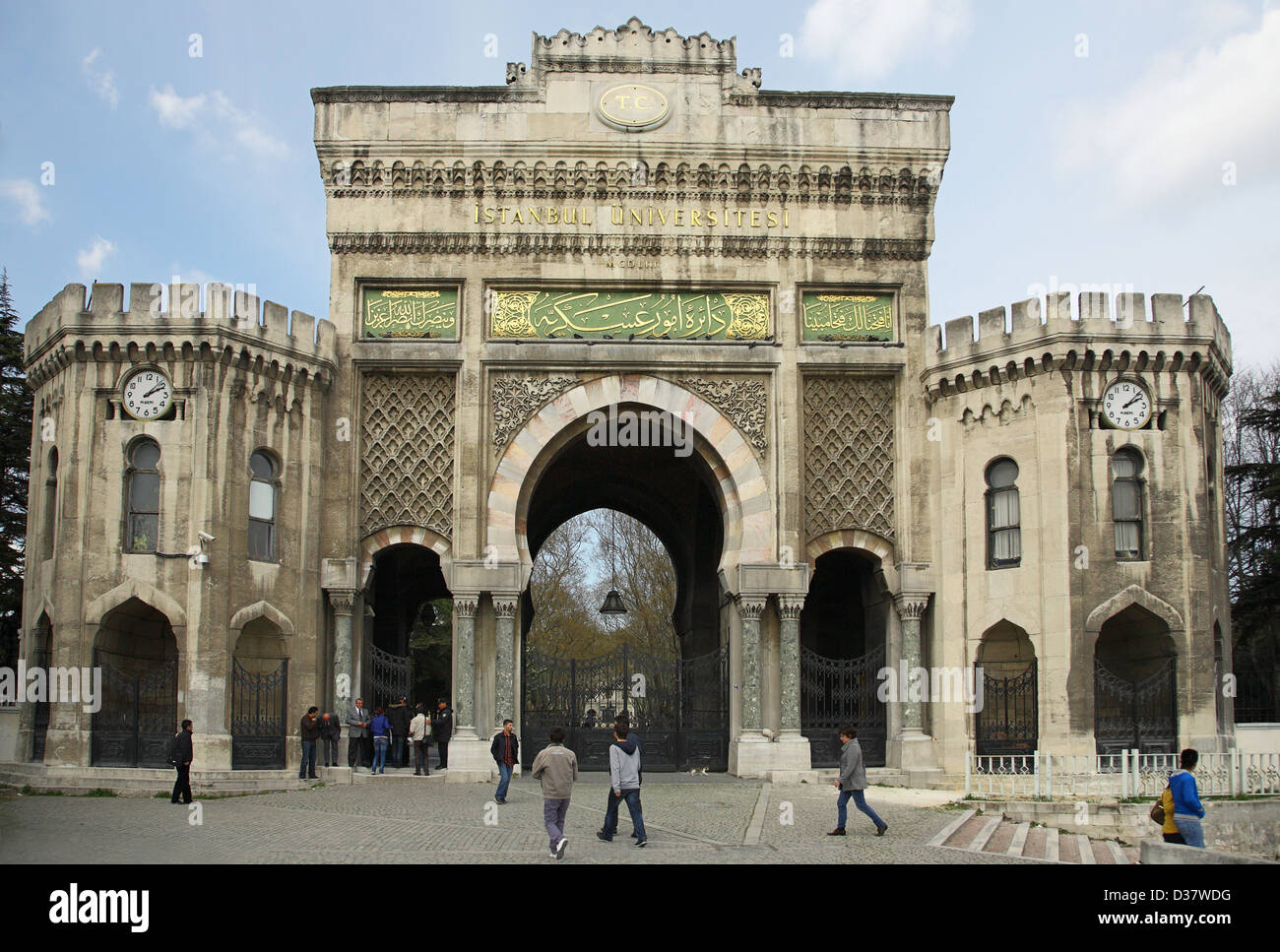 Istanbul, Turkey, in the gate of the University of Istanbul Beyazit ...