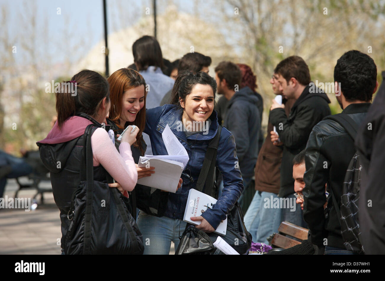 Istanbul, Turkey, student group on the campus of the University of ...