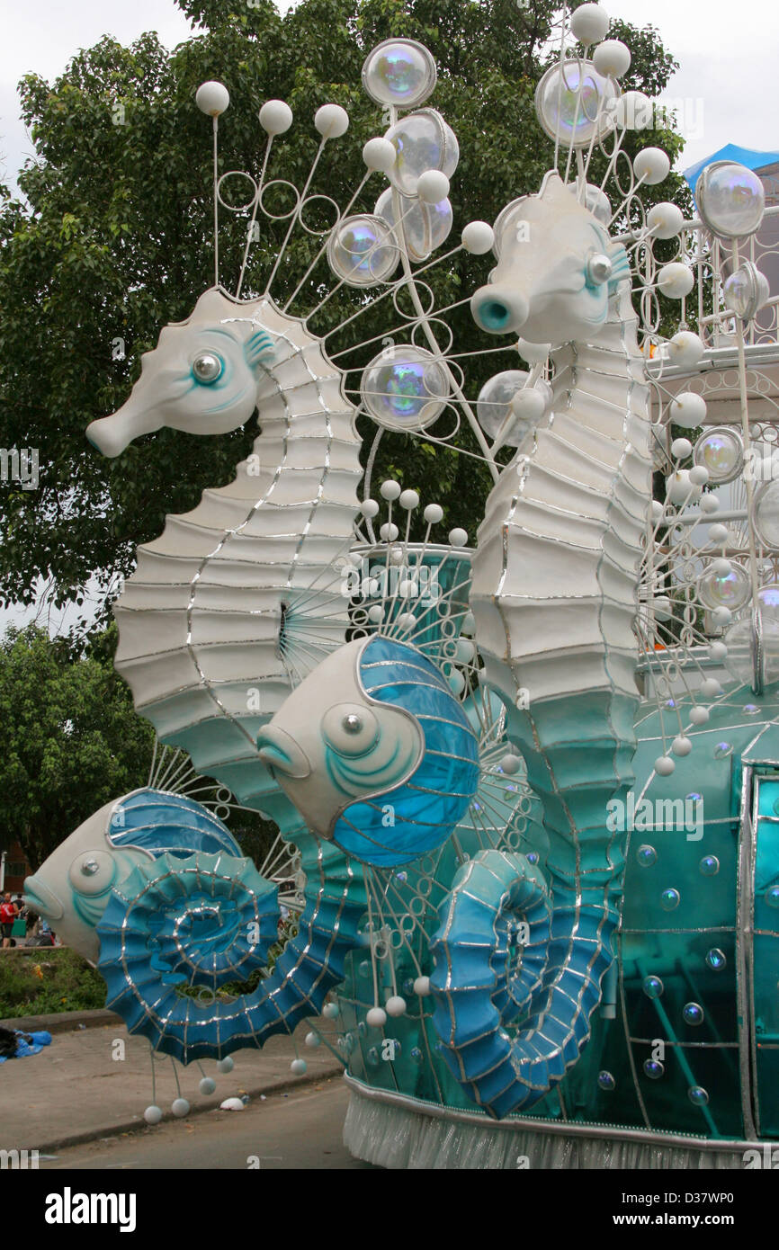 Float of GRES União da Ilha, in line for Rio de Janeiro's Carnival ...