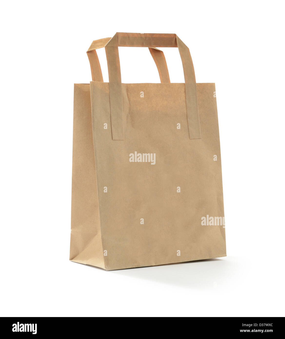 Studio photograph of a small brown bag against a white background with ...