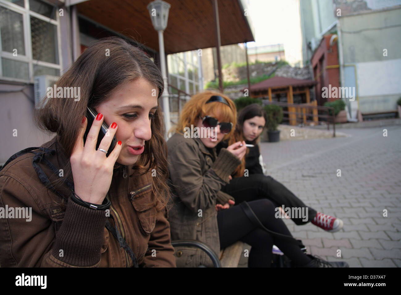 Istanbul, Turkey, students of the University of Istanbul during the ...