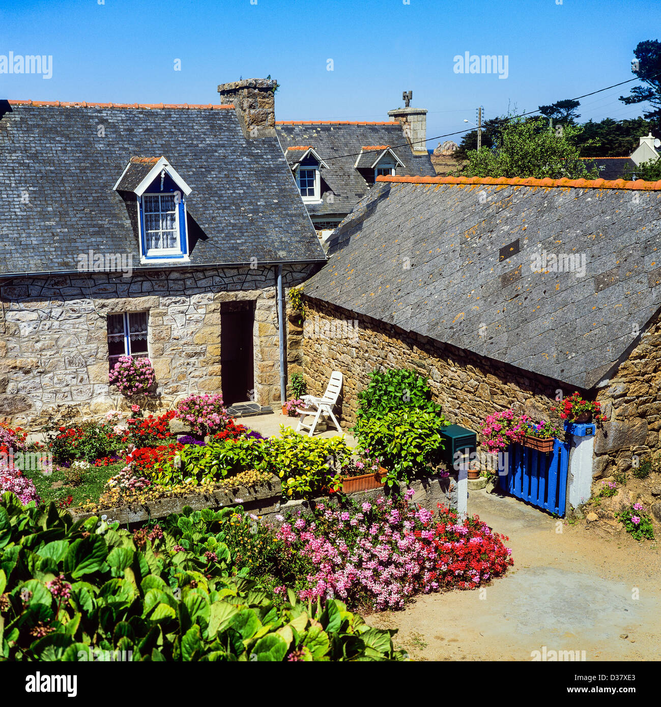 Typical houses flowered france hi-res stock photography and images - Alamy