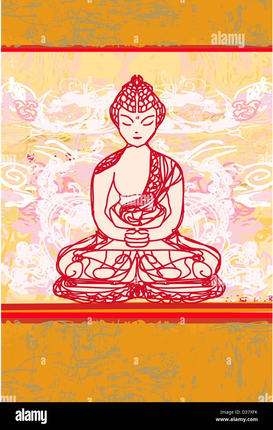Vector of Chinese Traditional Artistic Buddhism Pattern Stock Photo - Alamy