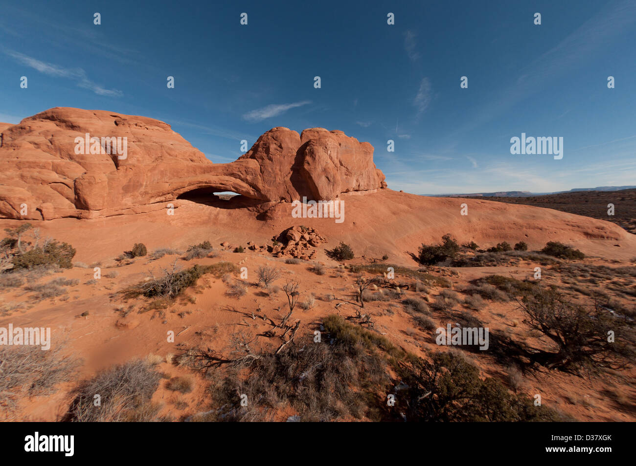 The Eye of the Whale Arch at Arches National Park is a striking natural ...