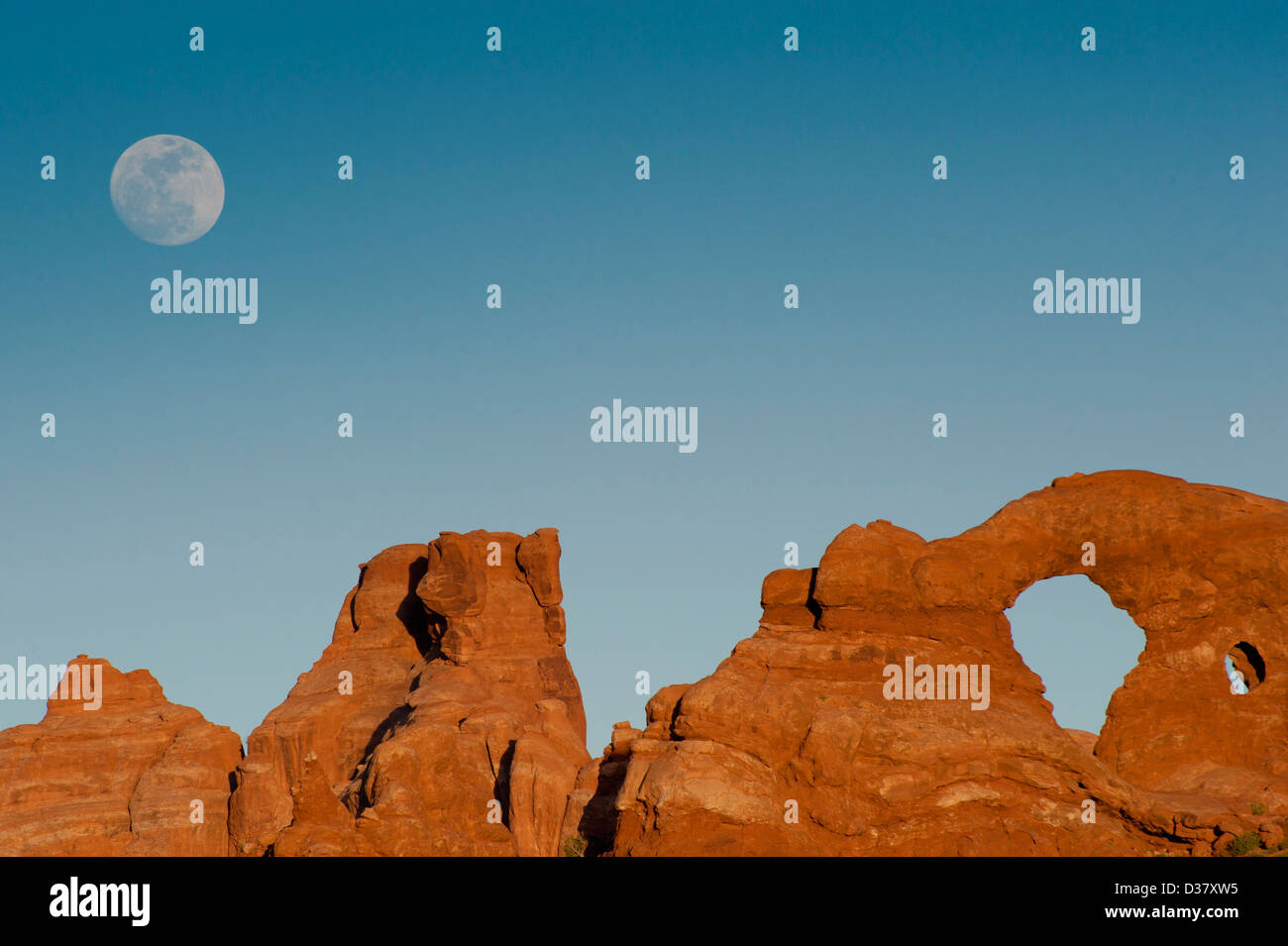 Turret Arch in Arches National Park stands as a striking rock formation ...