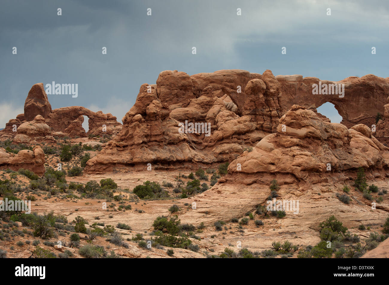 Turret Arch and the Windows are prominent rock formations located in ...