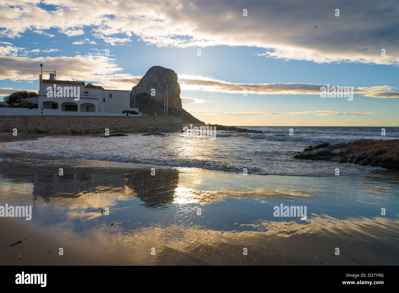 Beach resort and its landmark rock in early morning scenery Stock Photo ...