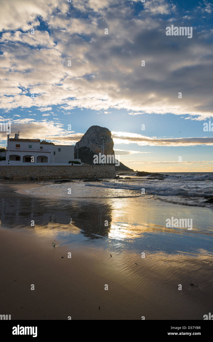 Beach resort and its landmark rock in early morning scenery Stock Photo ...