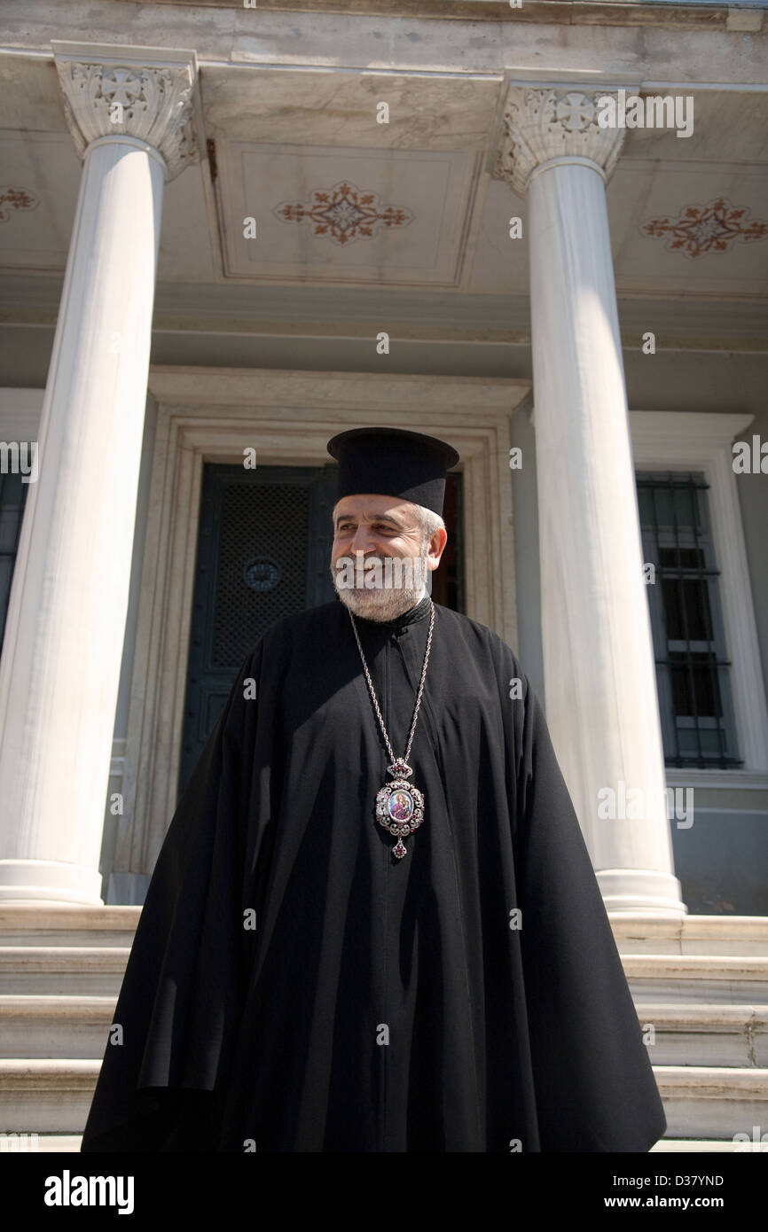 Archbishop Apostolos of Moschonisia, the abbot of the Halki Monastery ...