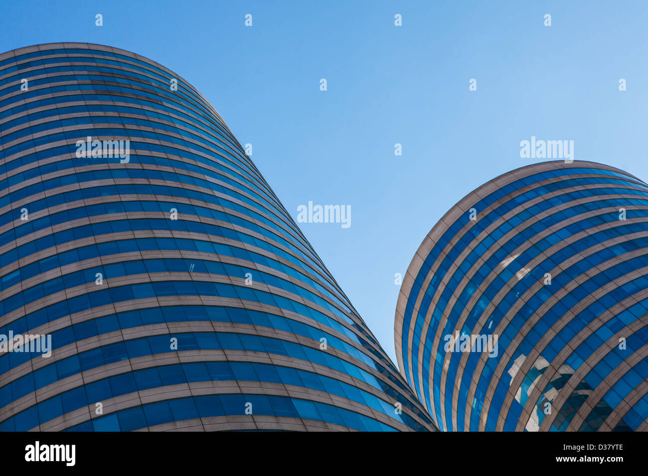 Office Buildings in Round Skyscrapers - background Stock Photo - Alamy