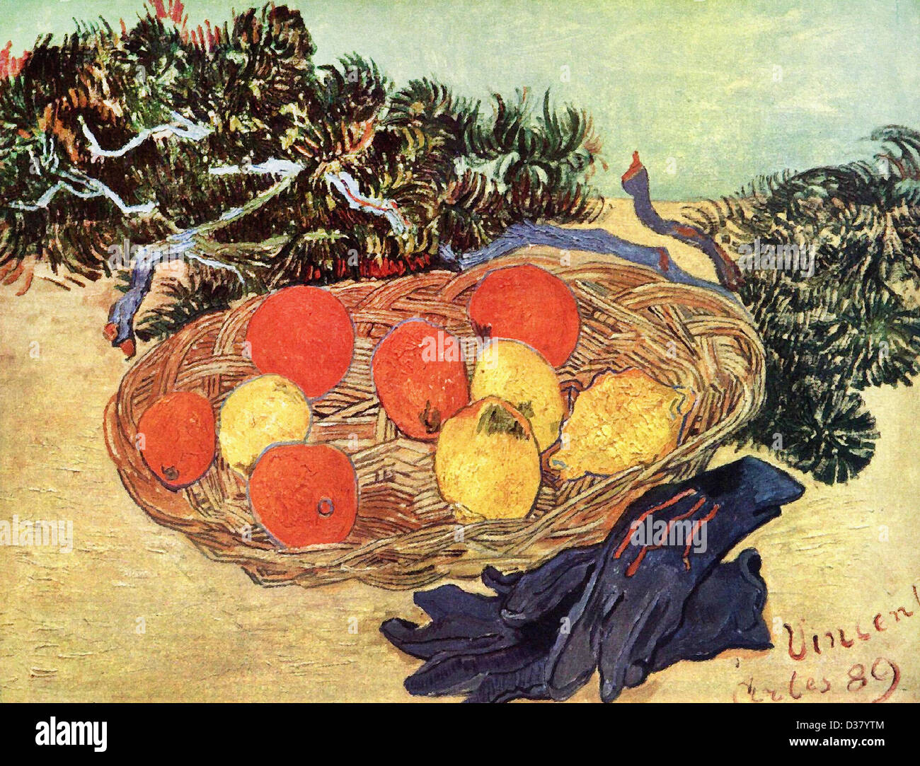 Vincent van Gogh, Still Life with Oranges and Lemons with Blue Gloves ...