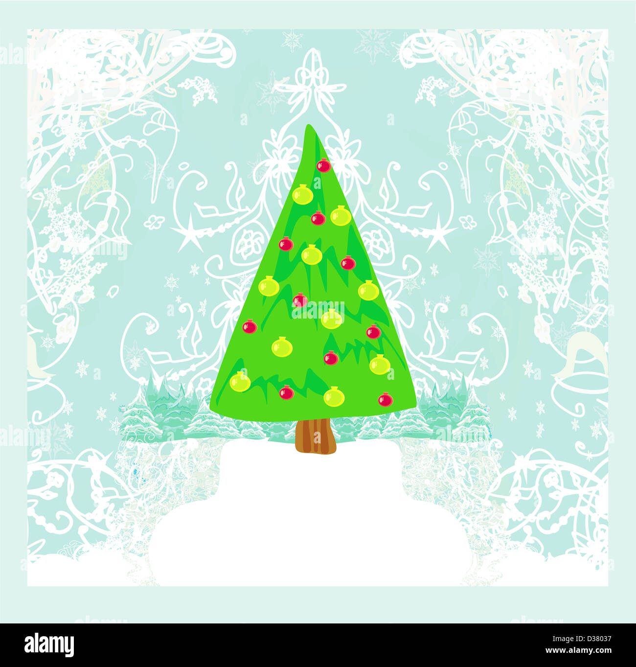 Abstract christmas tree card Stock Photo - Alamy