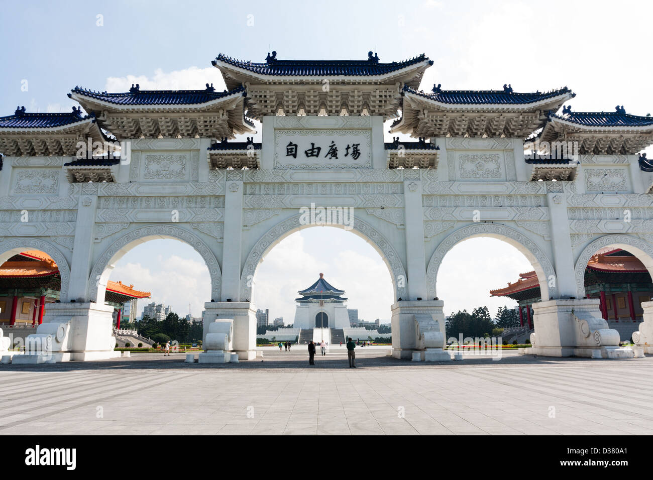 Grand historical gate with 5 (five) archways at Liberty Square (also ...