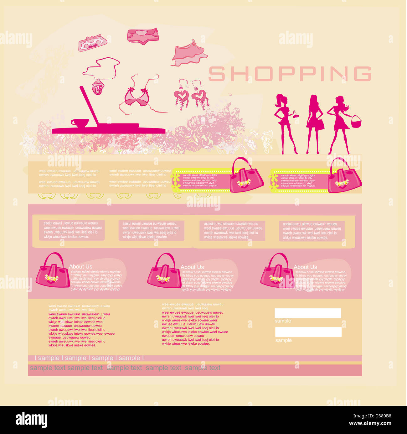 Fashion shopping Website template Stock Photo - Alamy