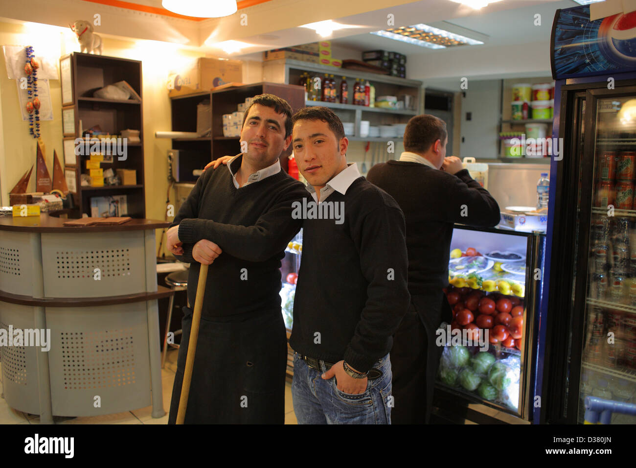 Istanbul, Turkey, two employees of a restaurant Stock Photo - Alamy