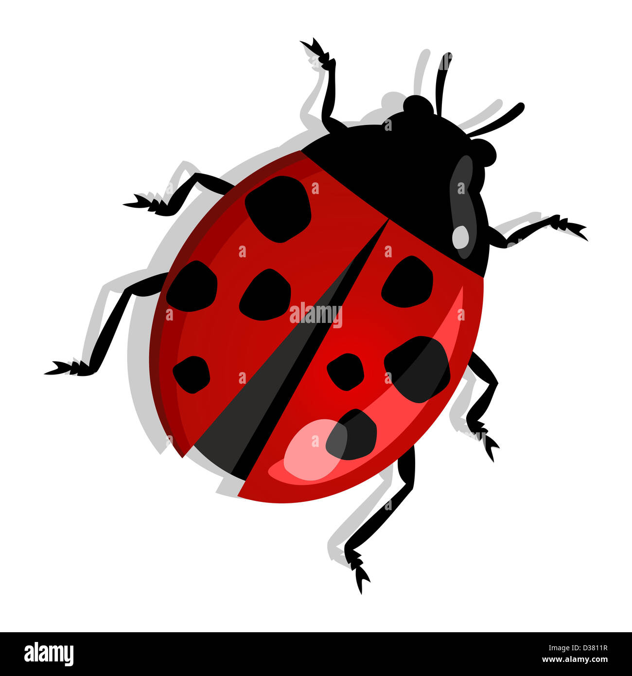 Red beetle isolated over white. Vector file layered for easy ...