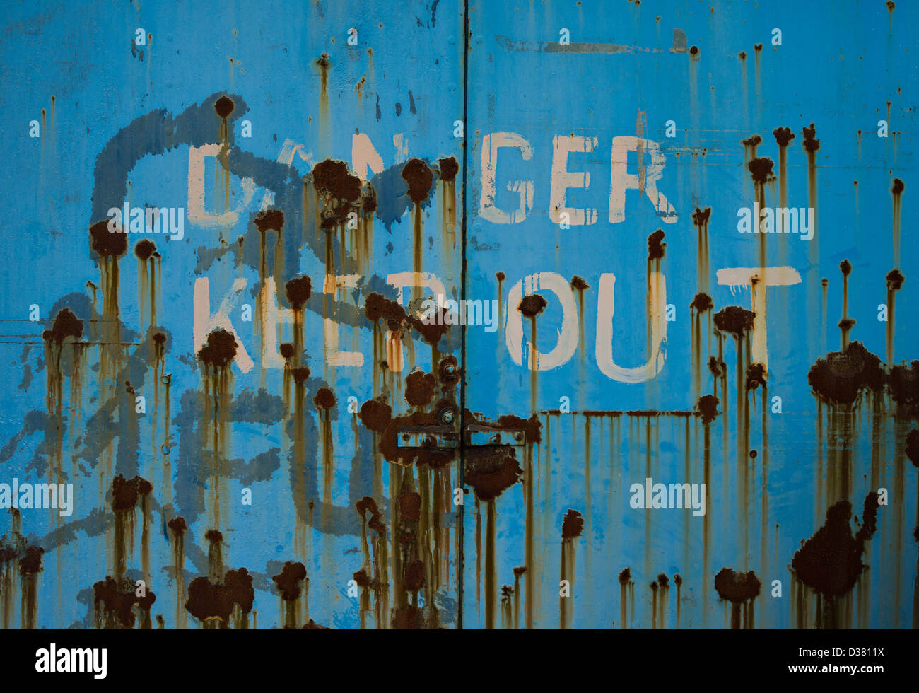 Danger keep out sign door hi-res stock photography and images - Alamy