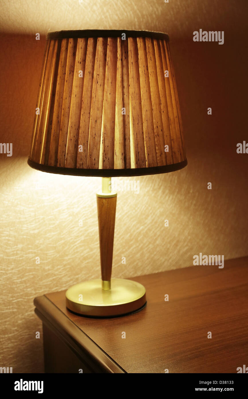lamp in the room on the table Stock Photo - Alamy
