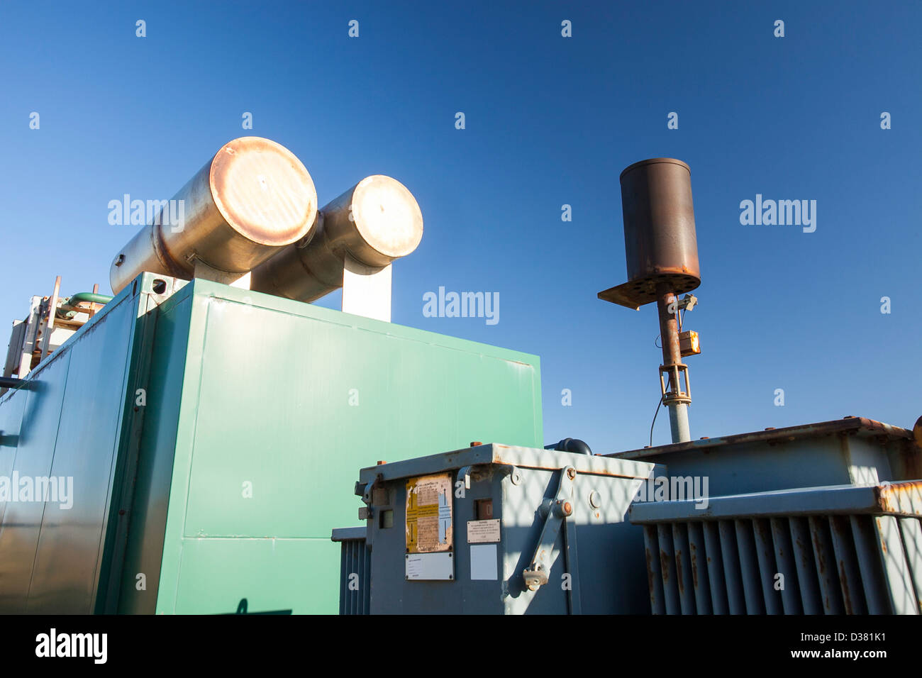 A Methane biogas generator producing green electricity, from biogas ...