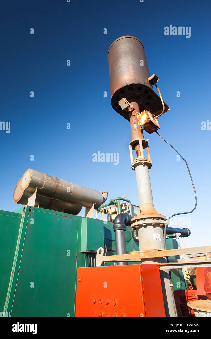 A Methane biogas generator producing green electricity, from biogas ...