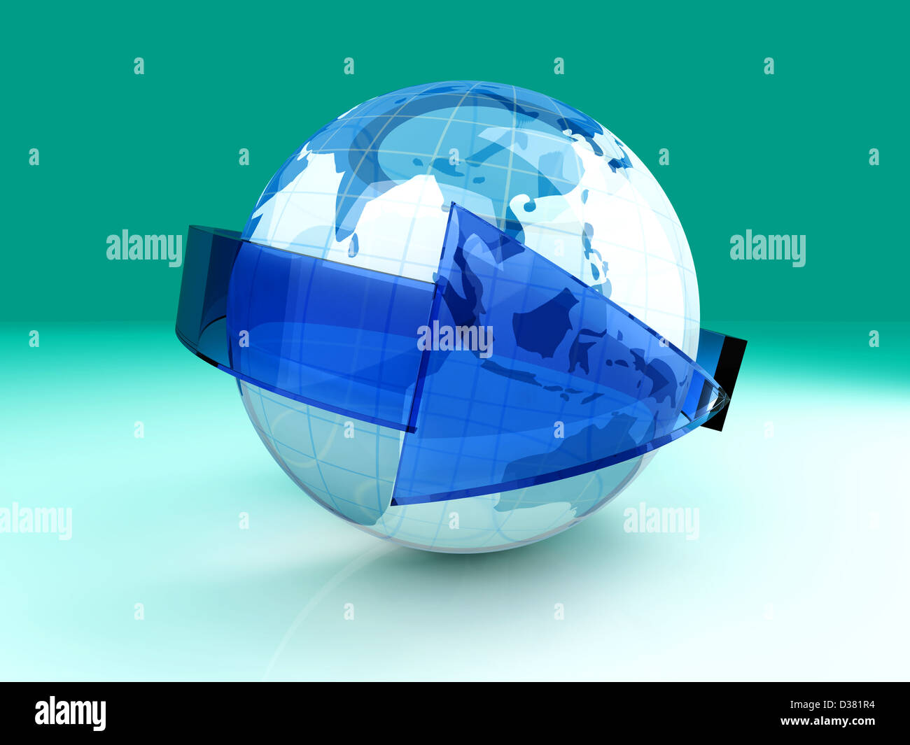 3D rendered Illustration. Symbol for the global economy Stock Photo - Alamy