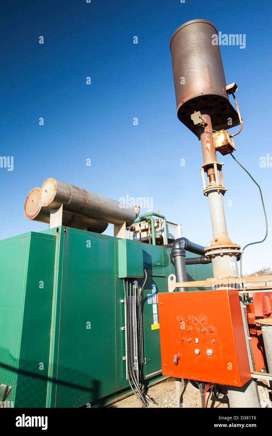 A Methane biogas generator producing green electricity, from biogas ...