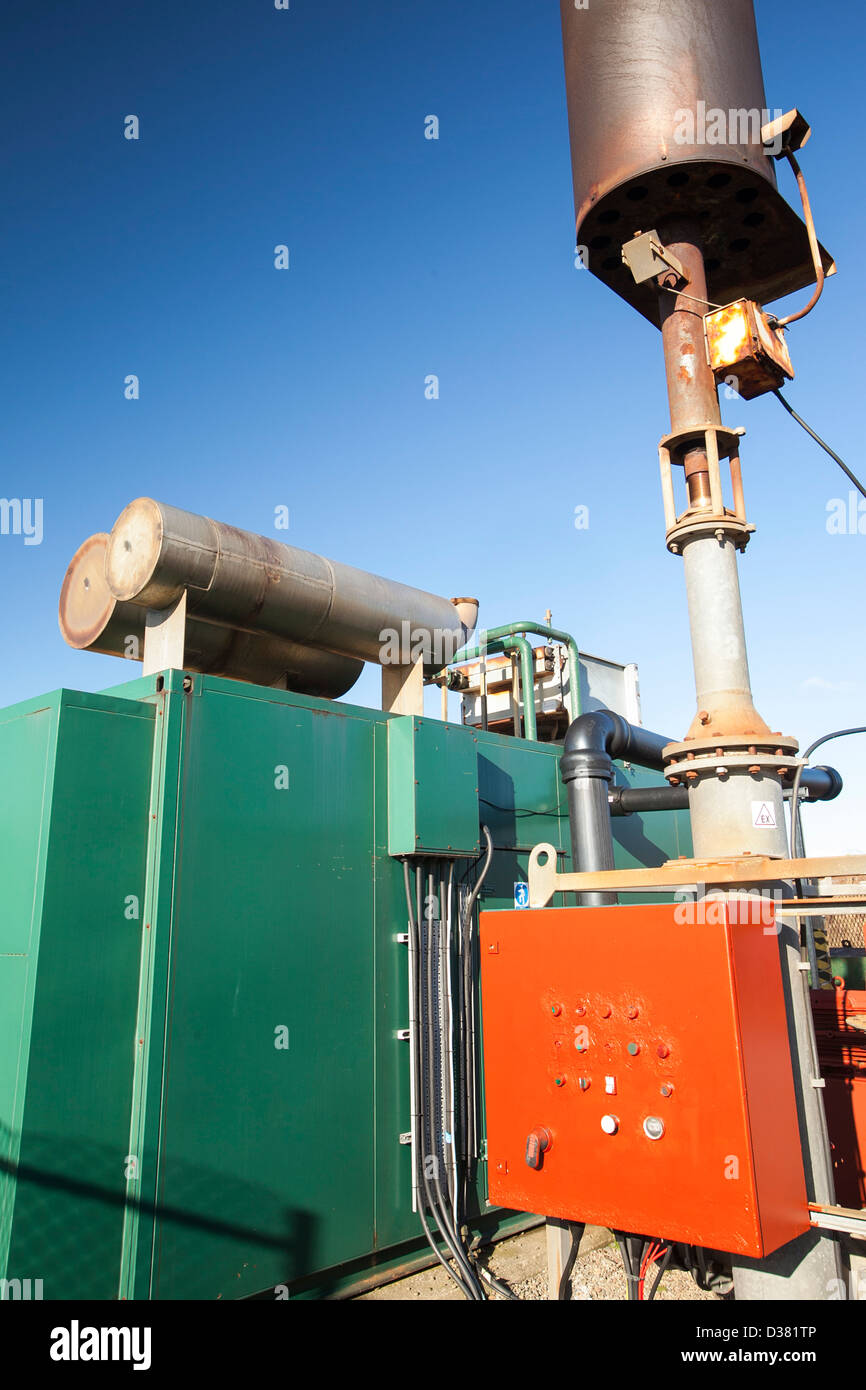 A Methane biogas generator producing green electricity, from biogas ...