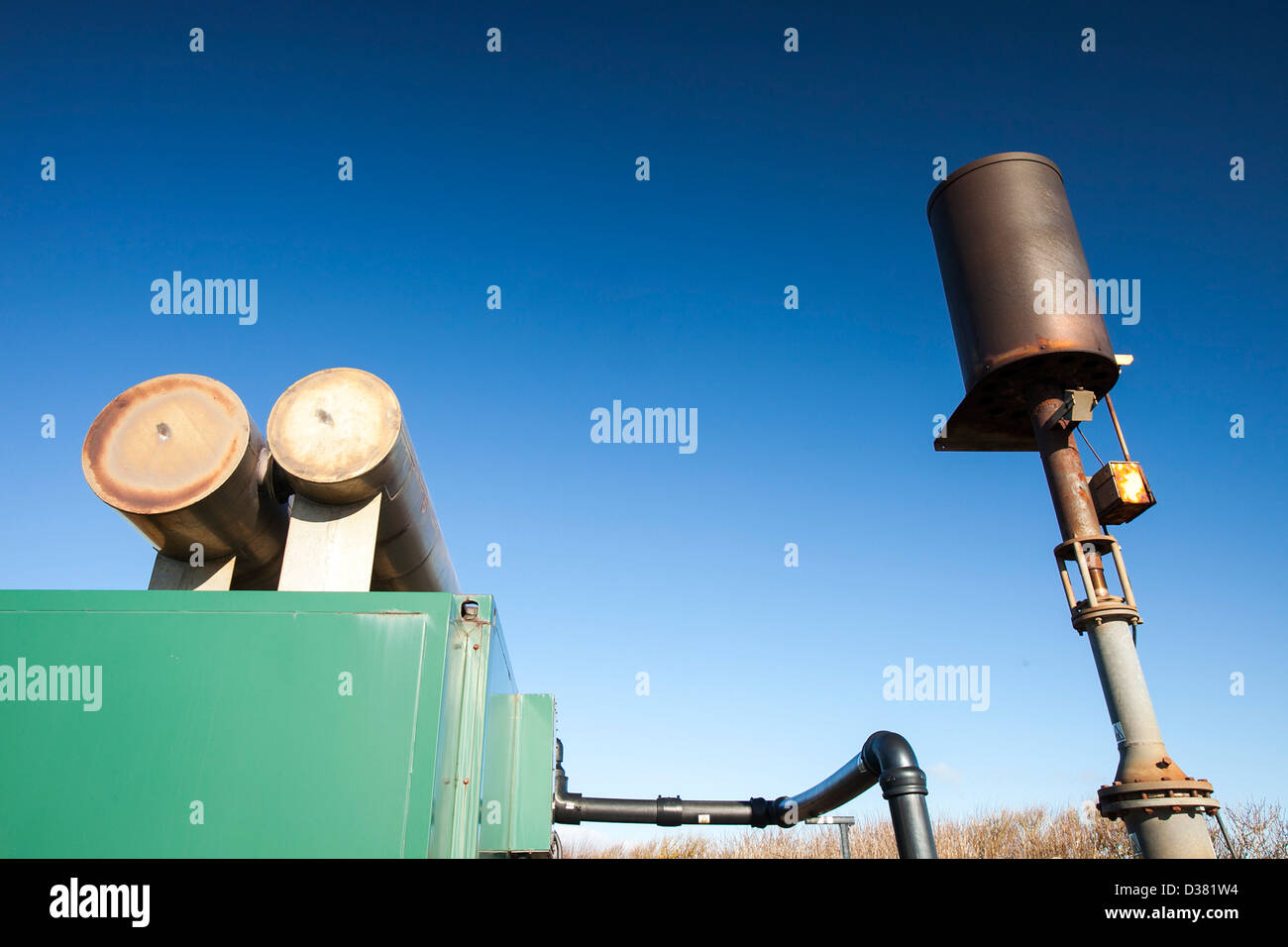 A Methane biogas generator producing green electricity, from biogas ...