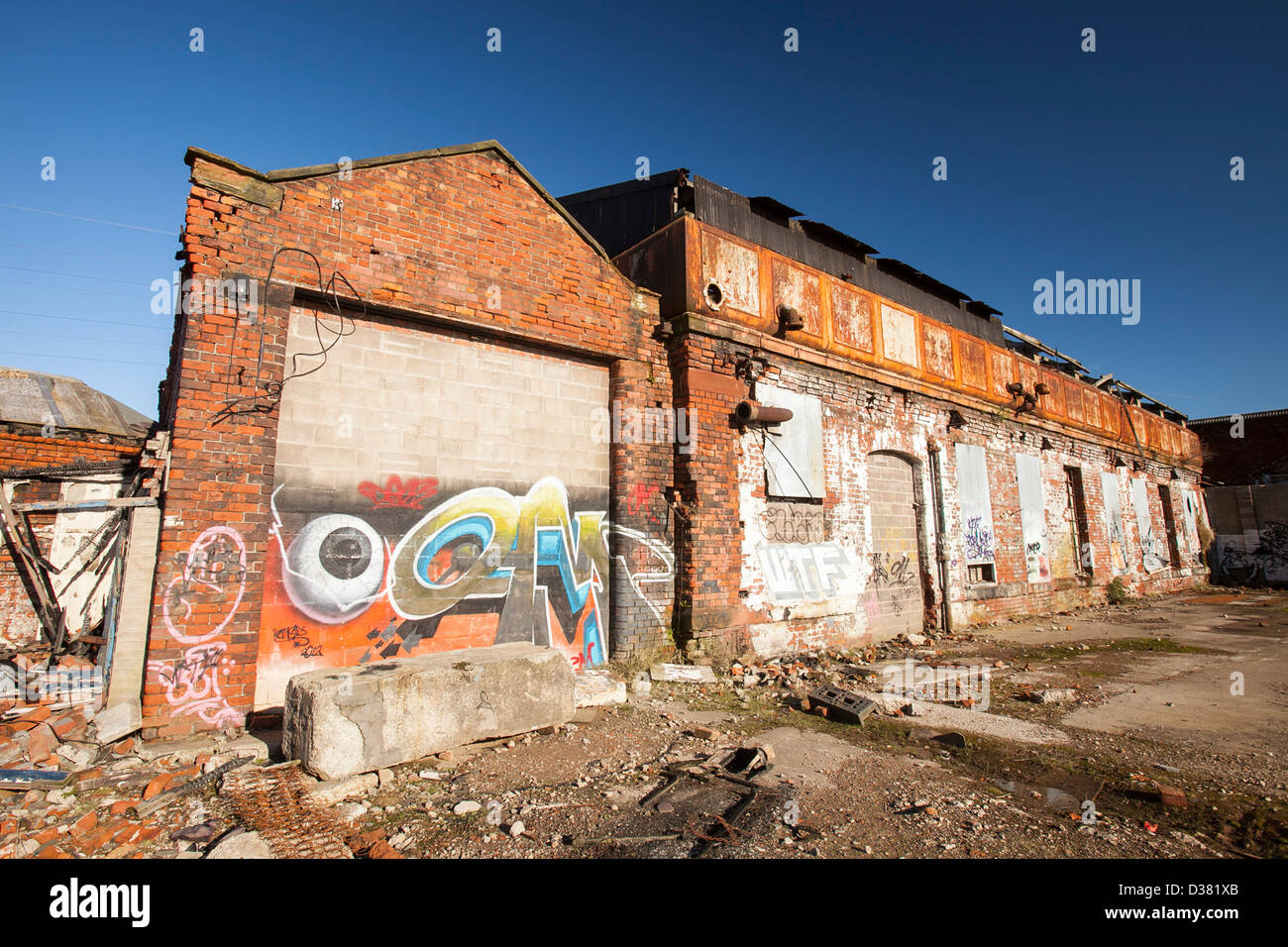 An abandoned industrial building in Barrow in Furness, Cumbria, UK ...