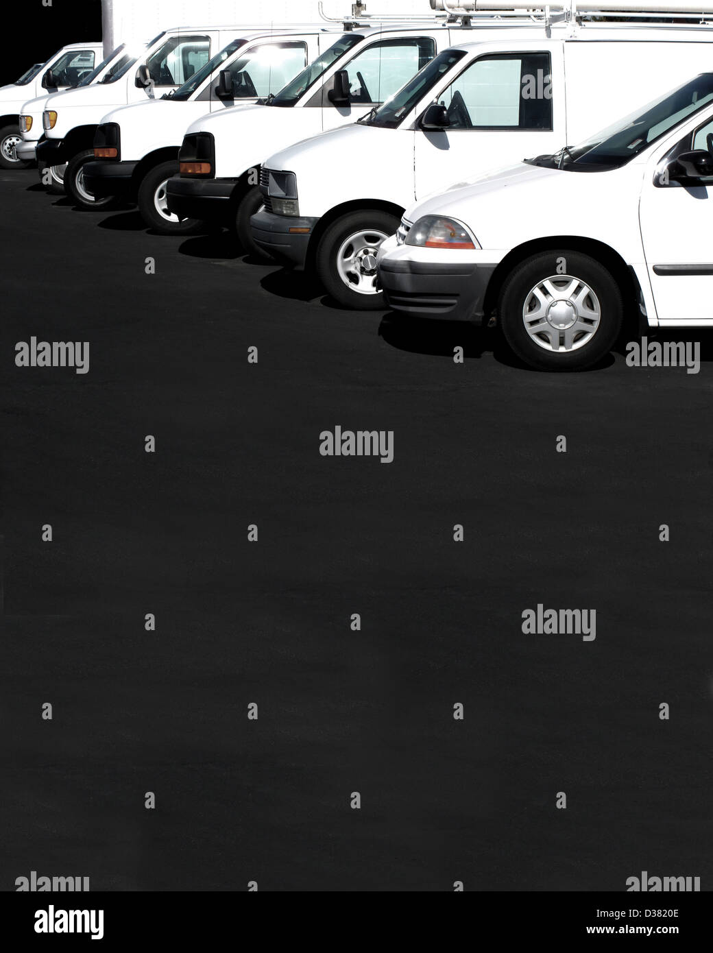 White cars in a row in a parking lot or car lot Stock Photo - Alamy