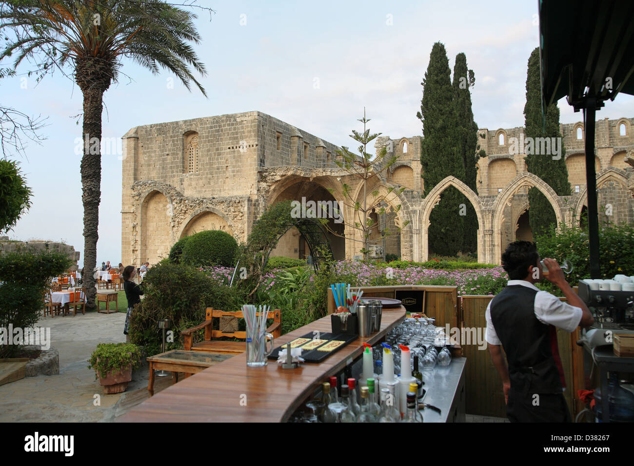Restaurant at bellapais abbey hi-res stock photography and images - Alamy
