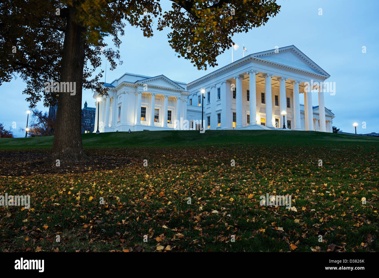 USA, Virginia, Richmond, Facade of State Capitol Building Stock Photo ...