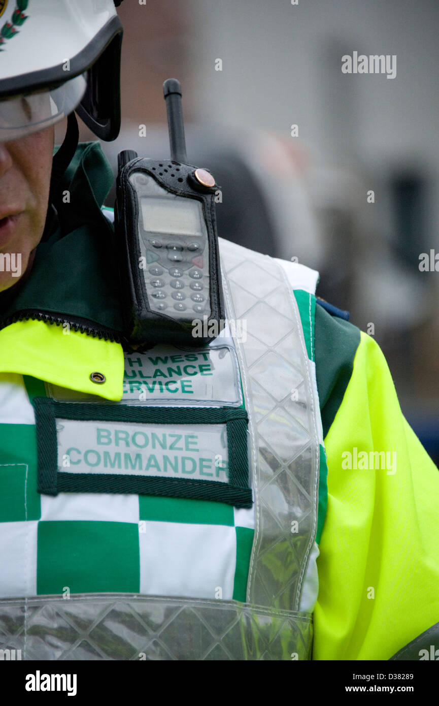 Ambulance NHS Paramedic Bronze Commander UK Stock Photo - Alamy