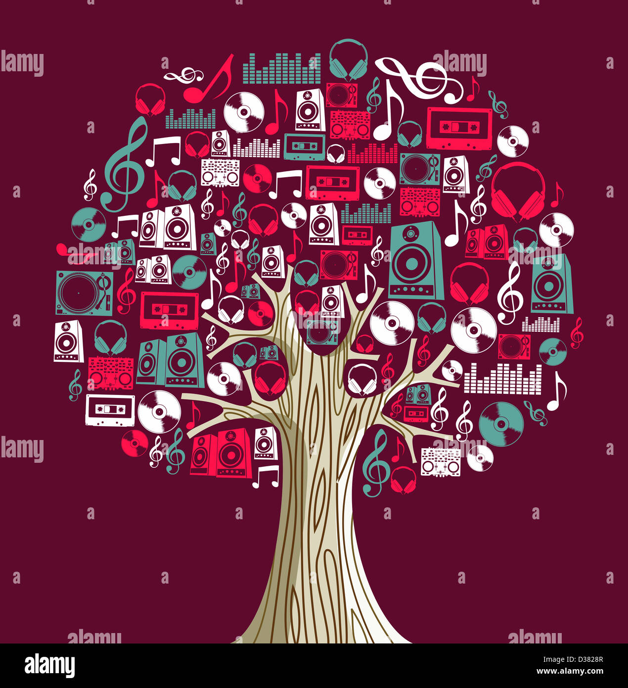 Abstract Art Music Tree