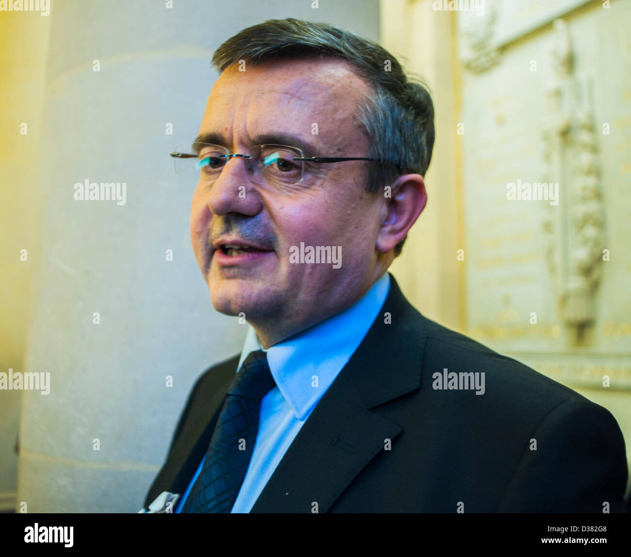 Paris, France. Portrait, French Politicians, Deputies, Meet the Press ...