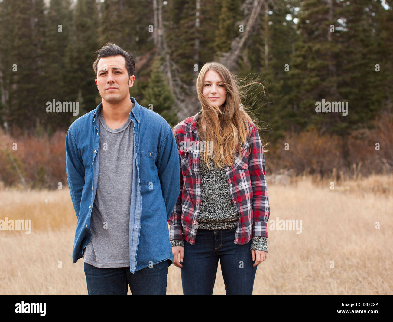 USA, Utah, Salt Lake City, portrait of young people in non-urban scene ...