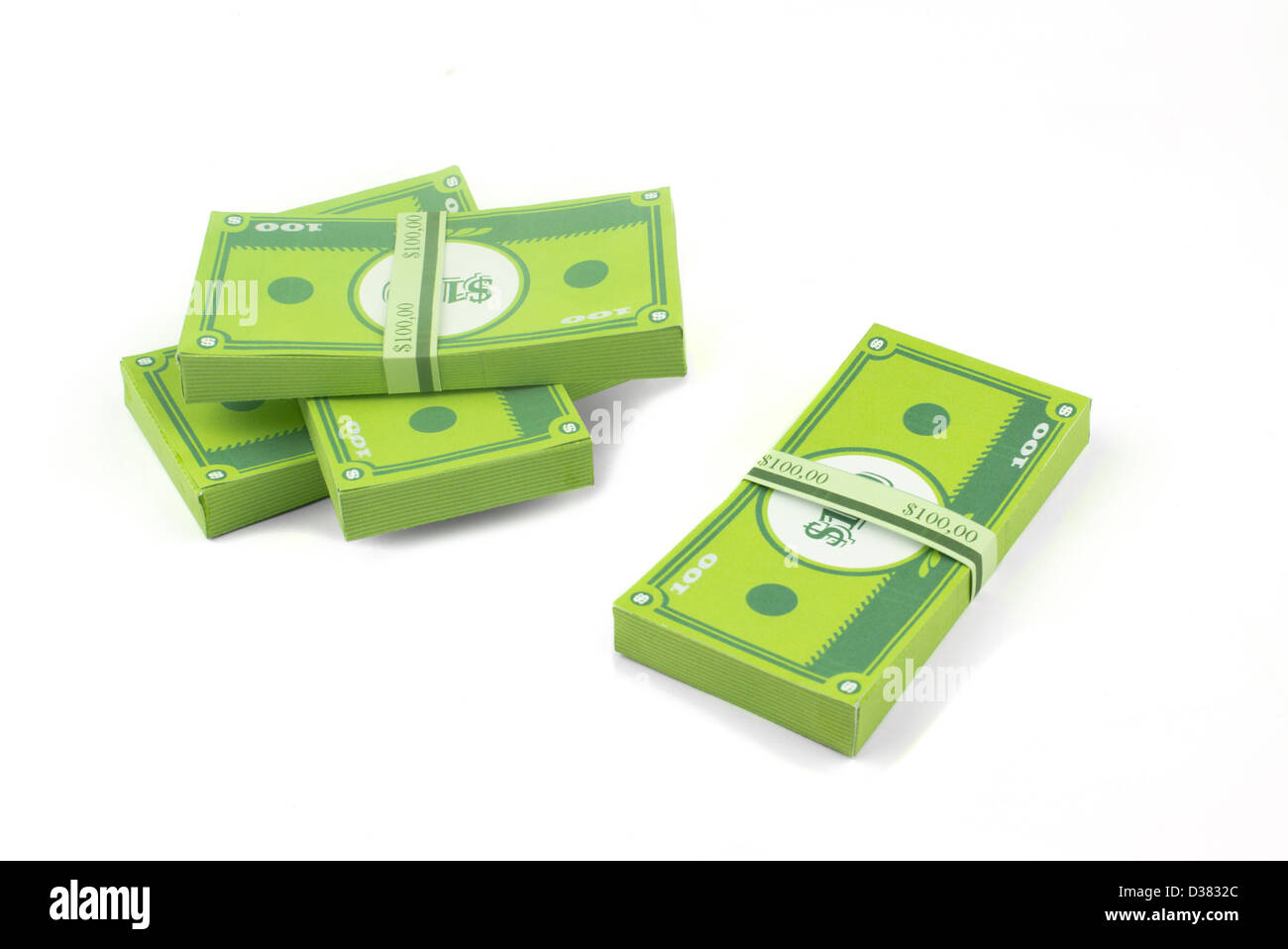 Stack of money made in papercraft Stock Photo - Alamy