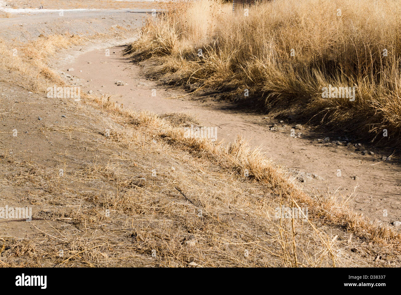 Drainage ditch without water Stock Photo - Alamy