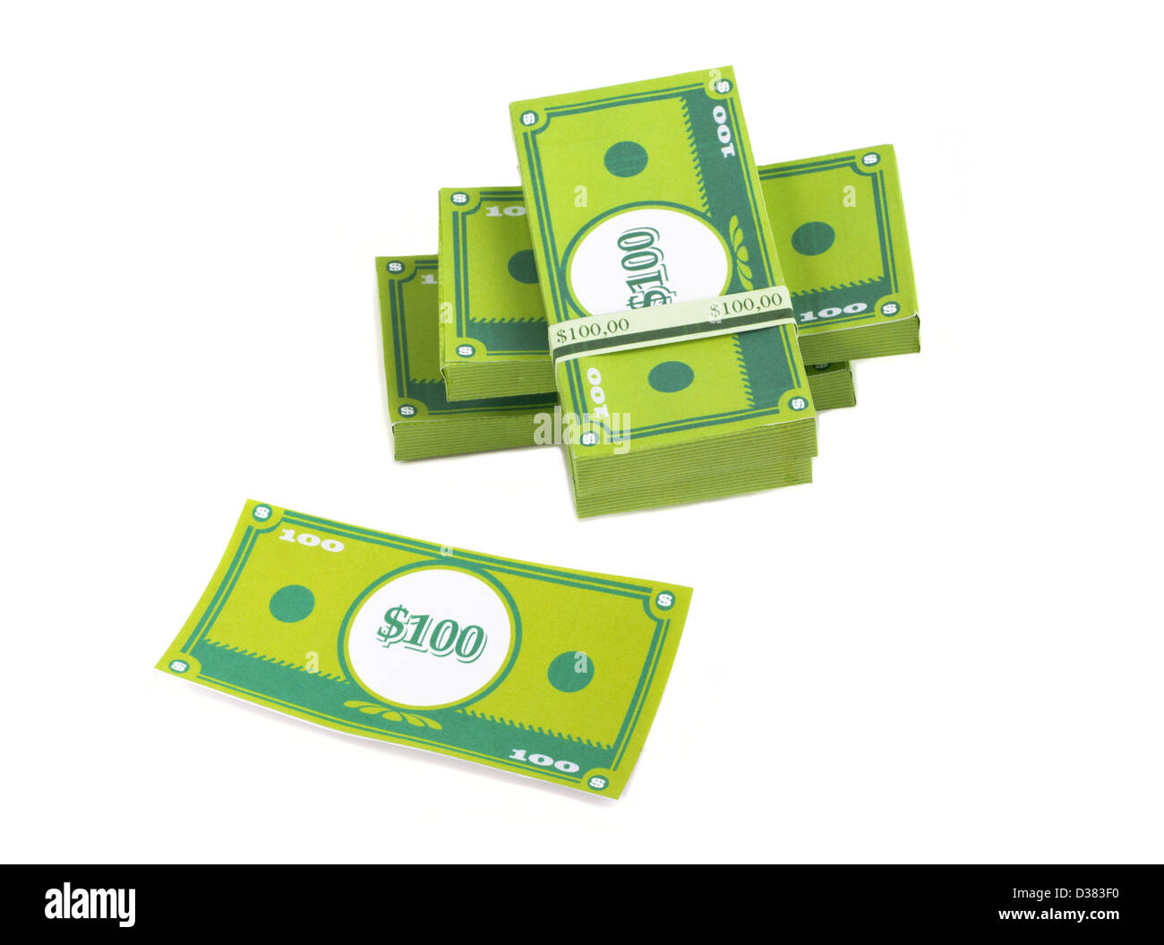 Stack of money made in papercraft Stock Photo - Alamy