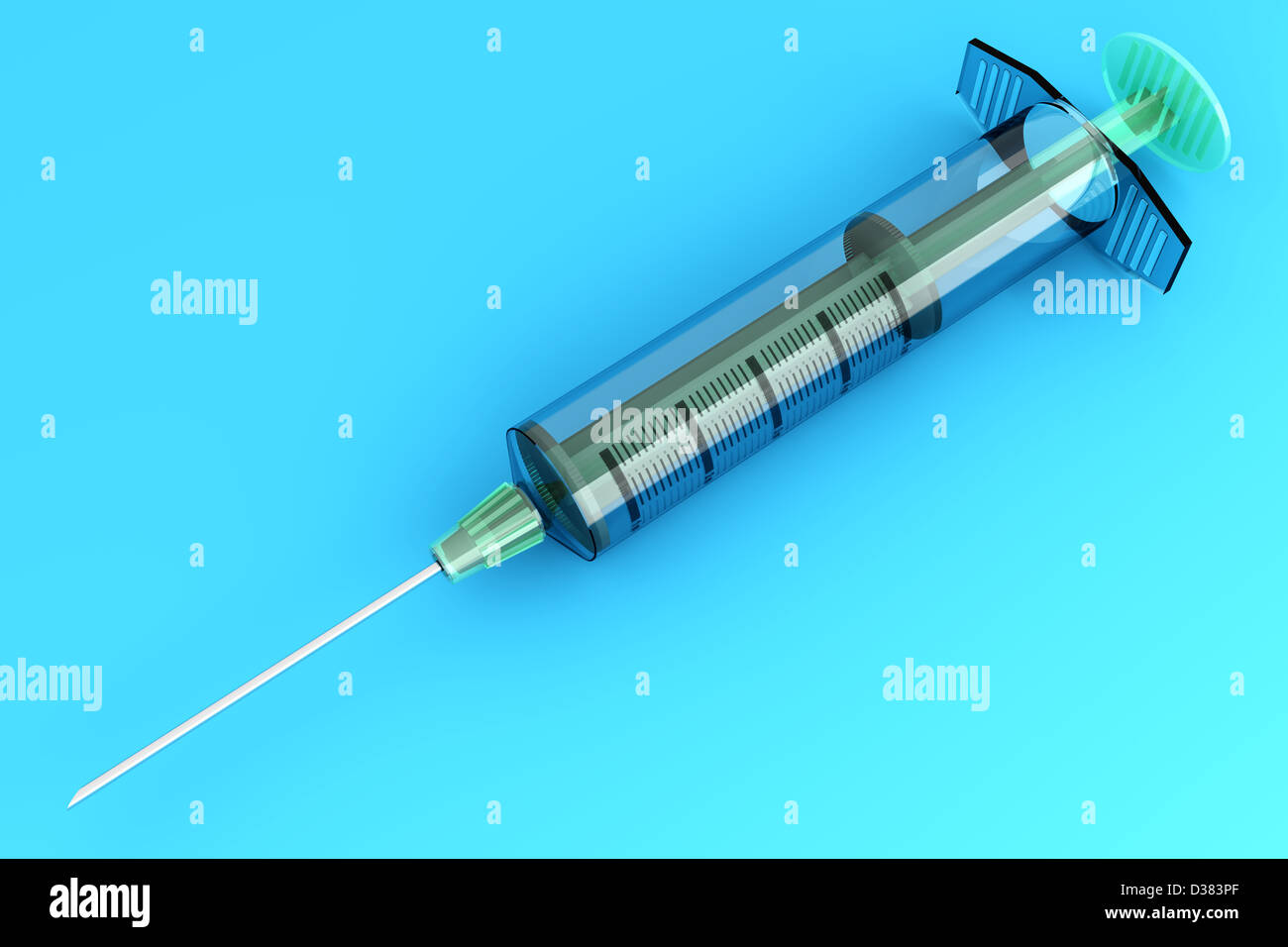 A medical syringe. 3D rendered Illustration Stock Photo - Alamy