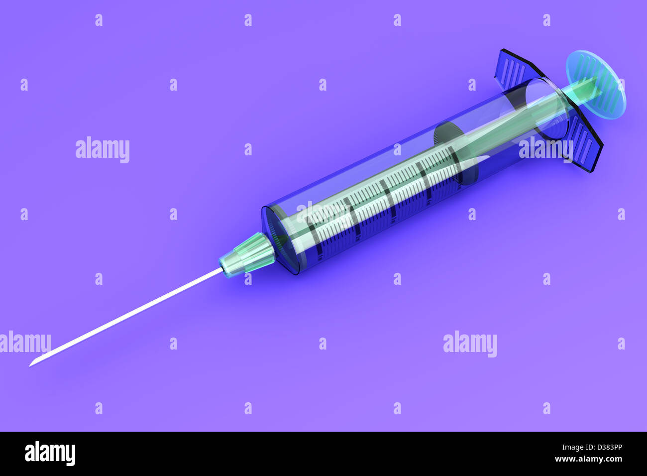 A medical syringe. 3D rendered Illustration Stock Photo - Alamy