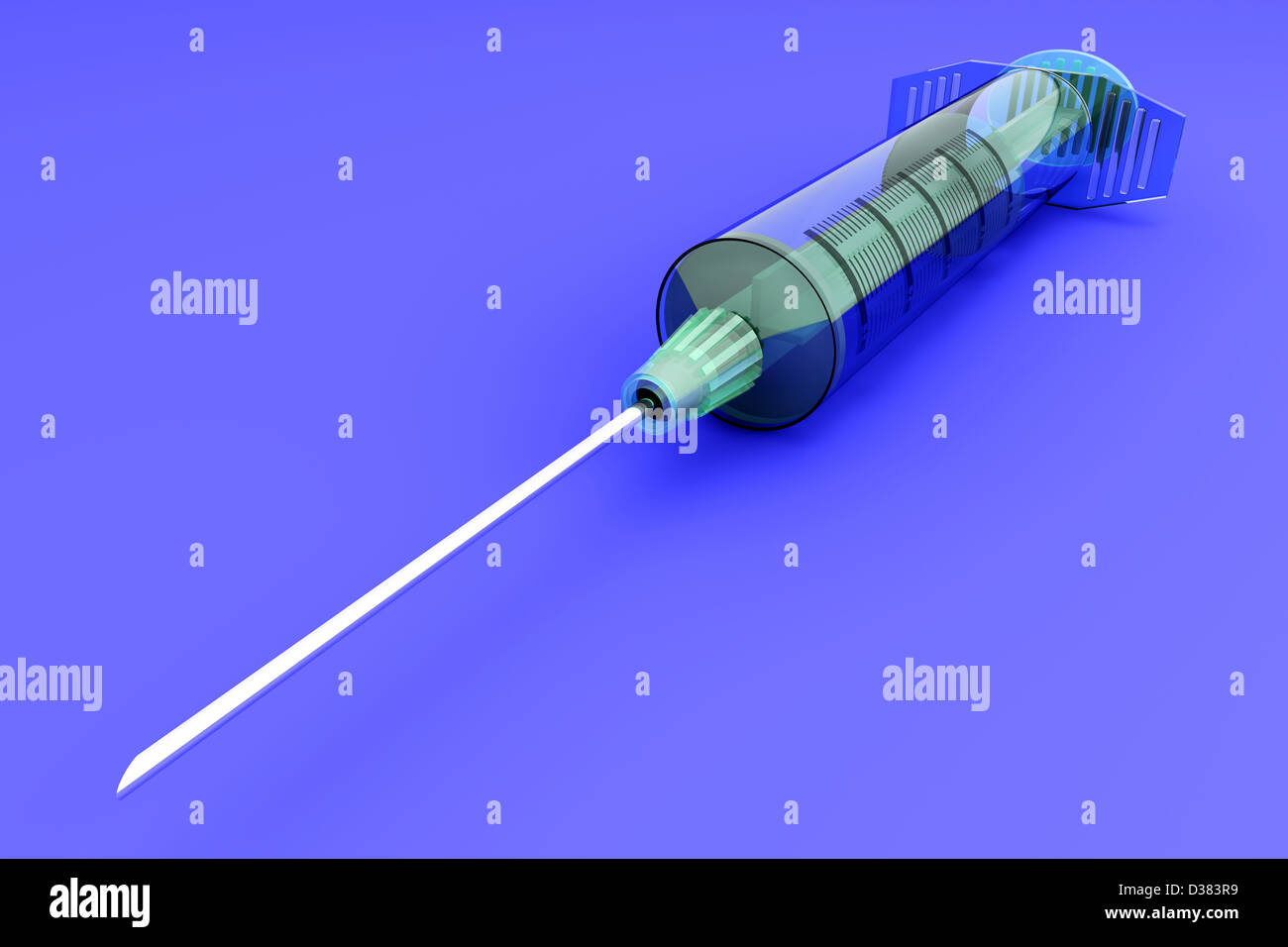A medical syringe. 3D rendered Illustration Stock Photo - Alamy