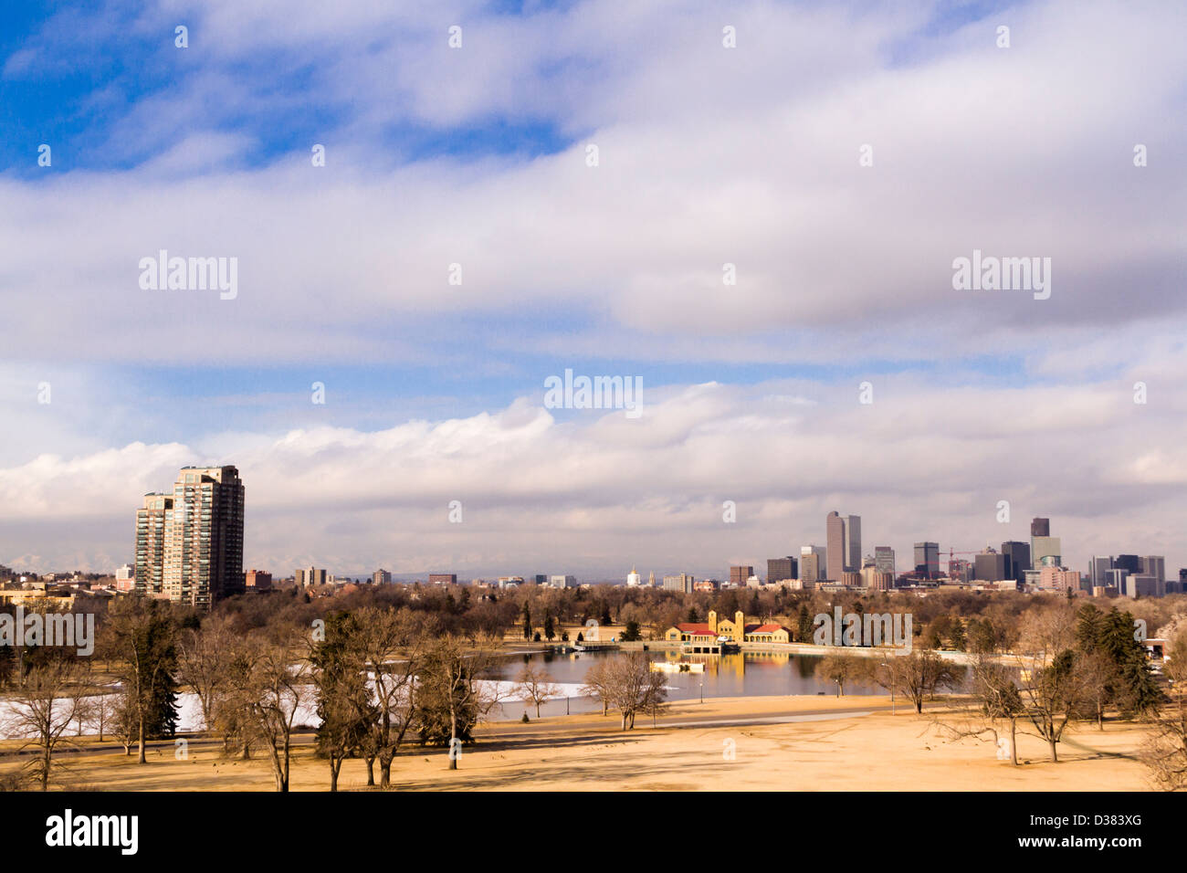 Denver skyline during the day in the Winter Stock Photo - Alamy