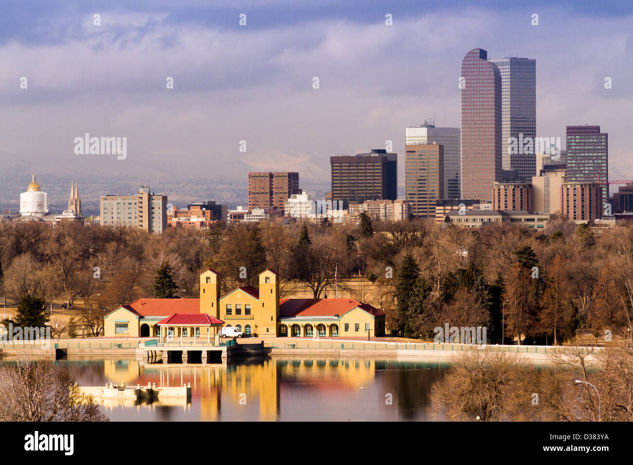 Denver skyline during the day in the Winter Stock Photo - Alamy