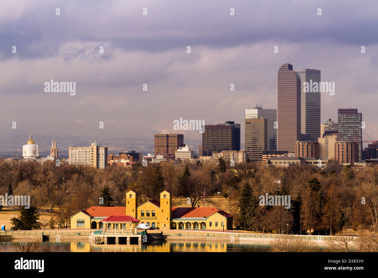 Denver skyline during the day in the Winter Stock Photo - Alamy