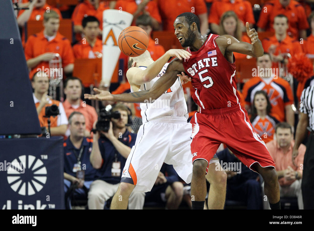Jan. 29, 2013 - Charlottesville, Va, USA - North Carolina State forward ...