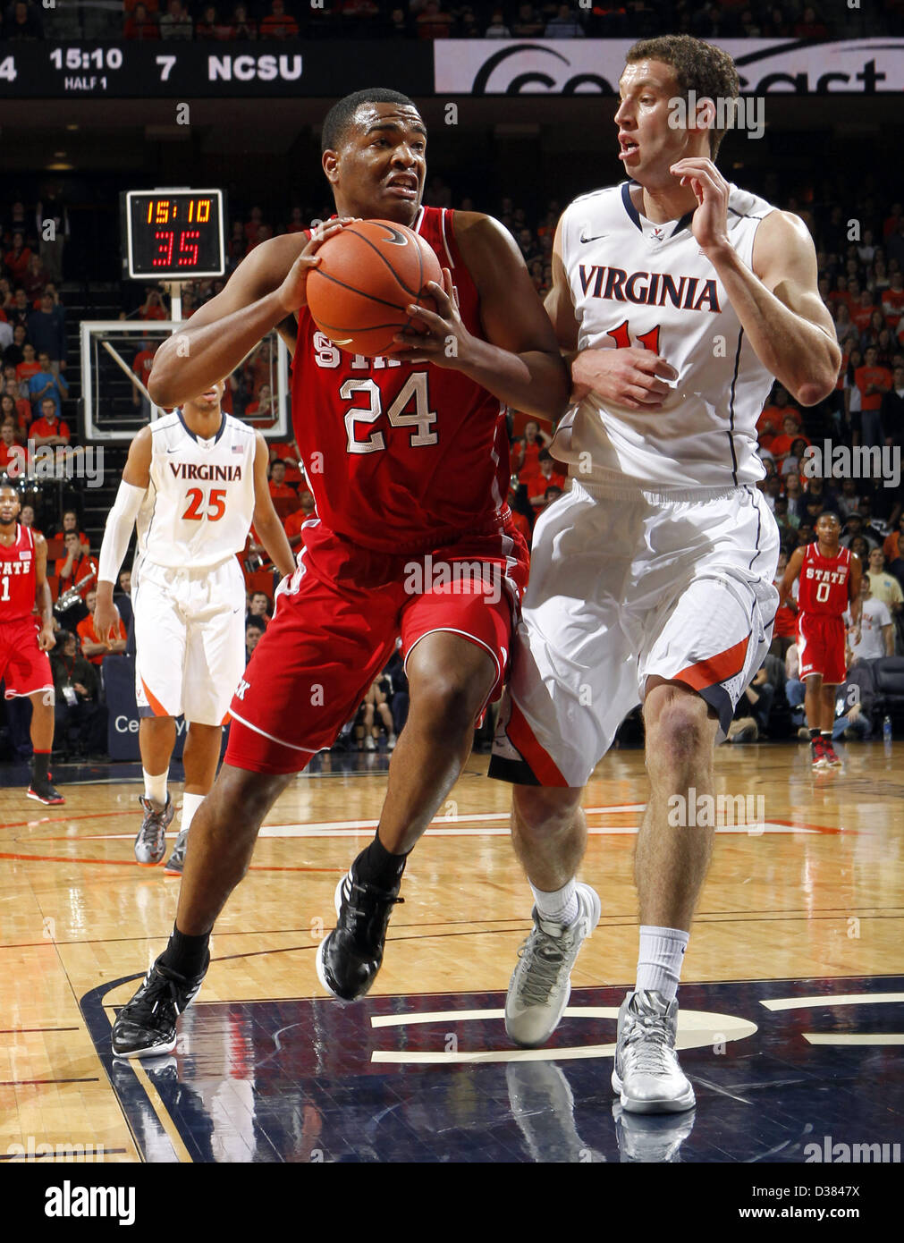 Jan. 29, 2013 - Charlottesville, Va, USA - North Carolina State forward ...