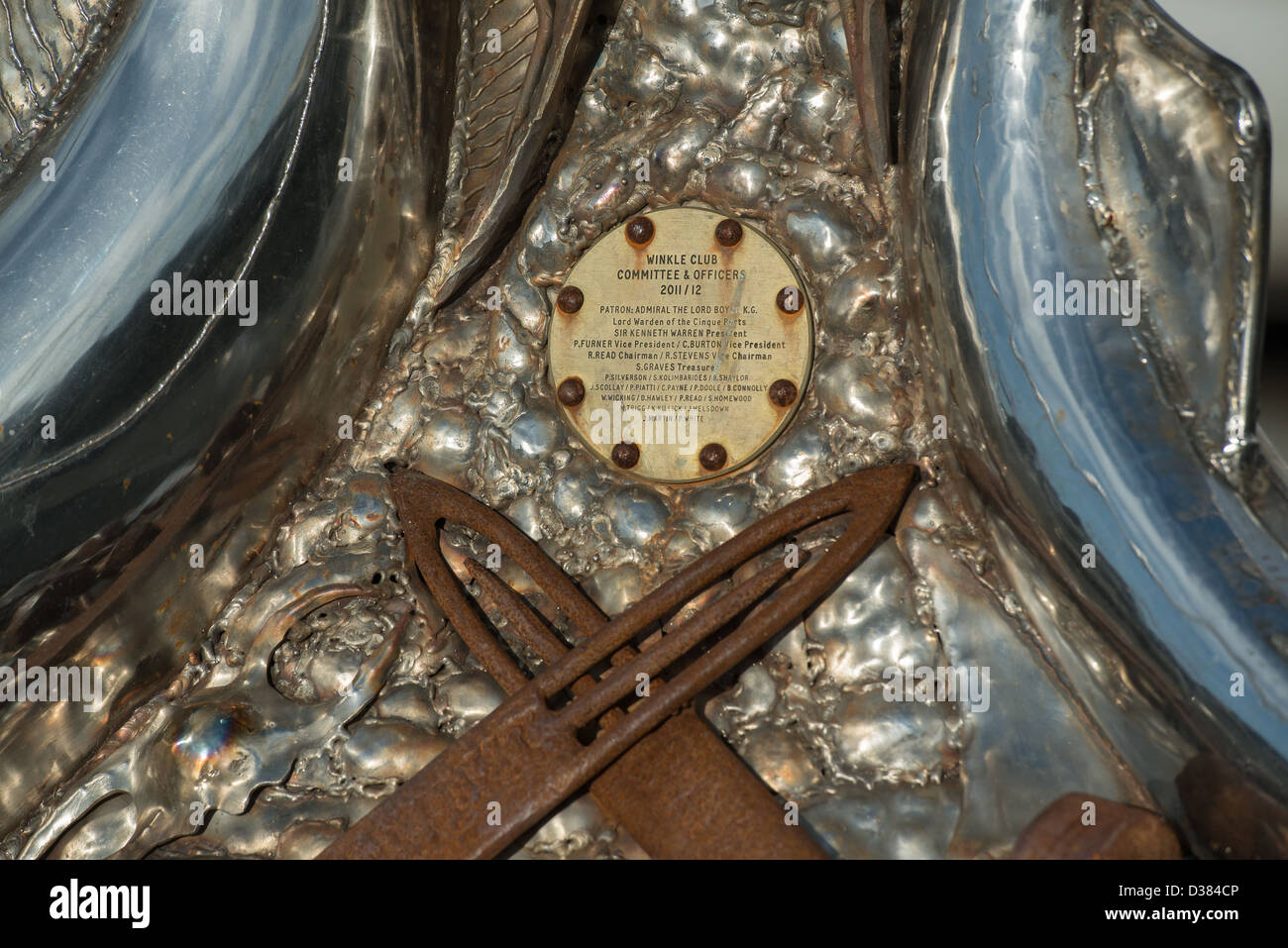 Inscription on the base of the Winkle Island sculpture replaced on the ...