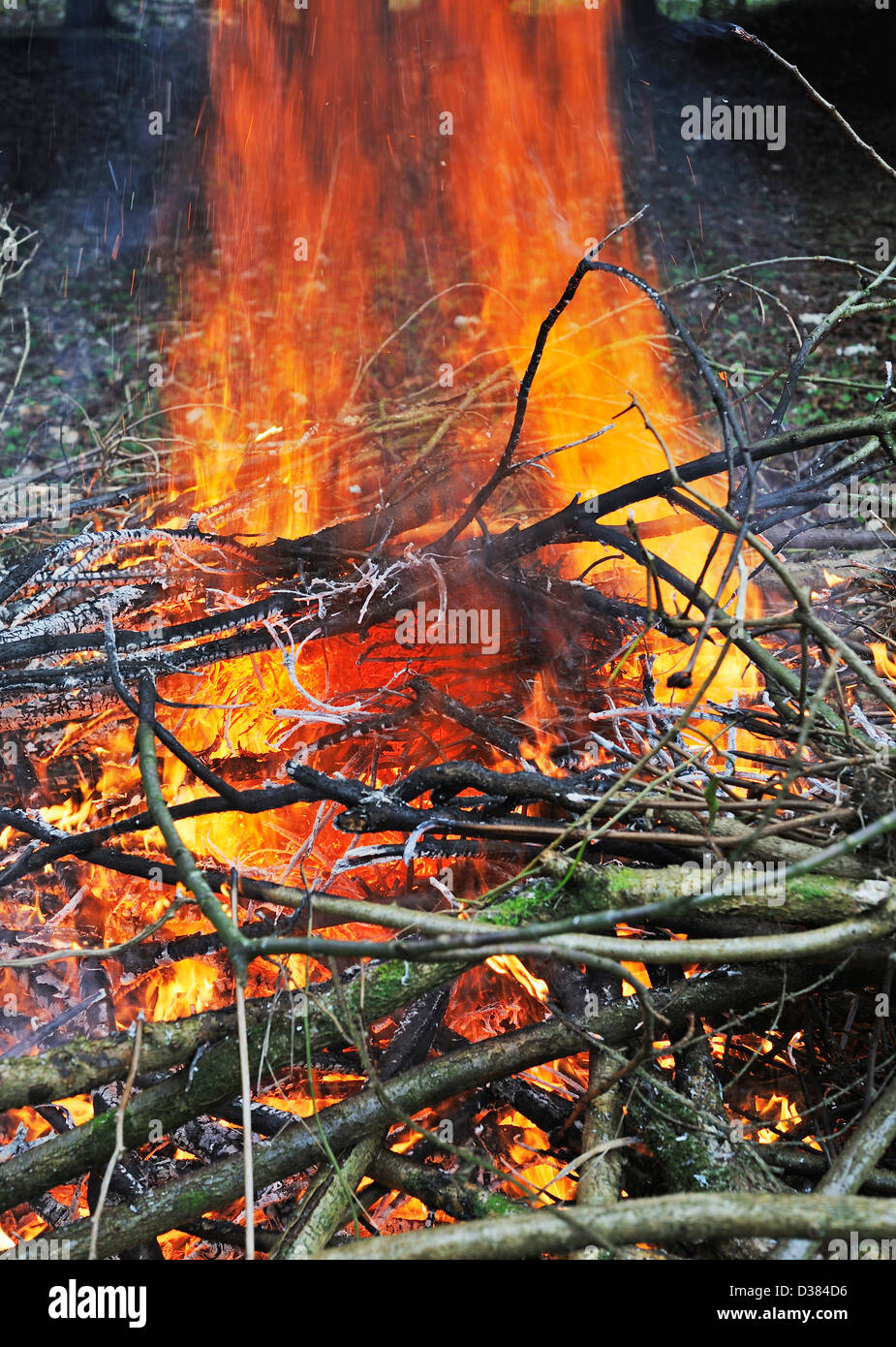 Outdoor fire burning garden hi-res stock photography and images - Alamy