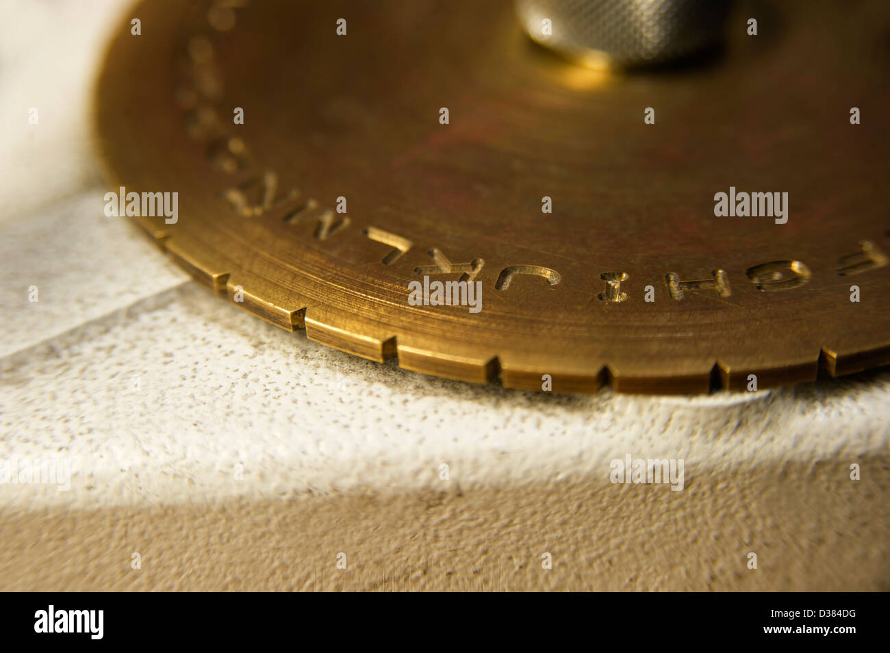 ENGRAVING PRESIDIUM BLOCK DISC Stock Photo - Alamy